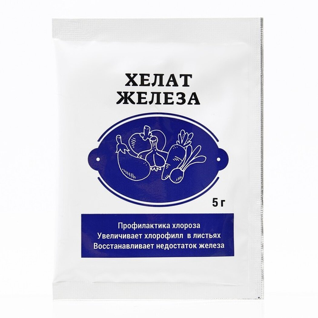 Хелат железа Зеленое Сечение, для овощных культур, стимуляция роста и питание, 5г