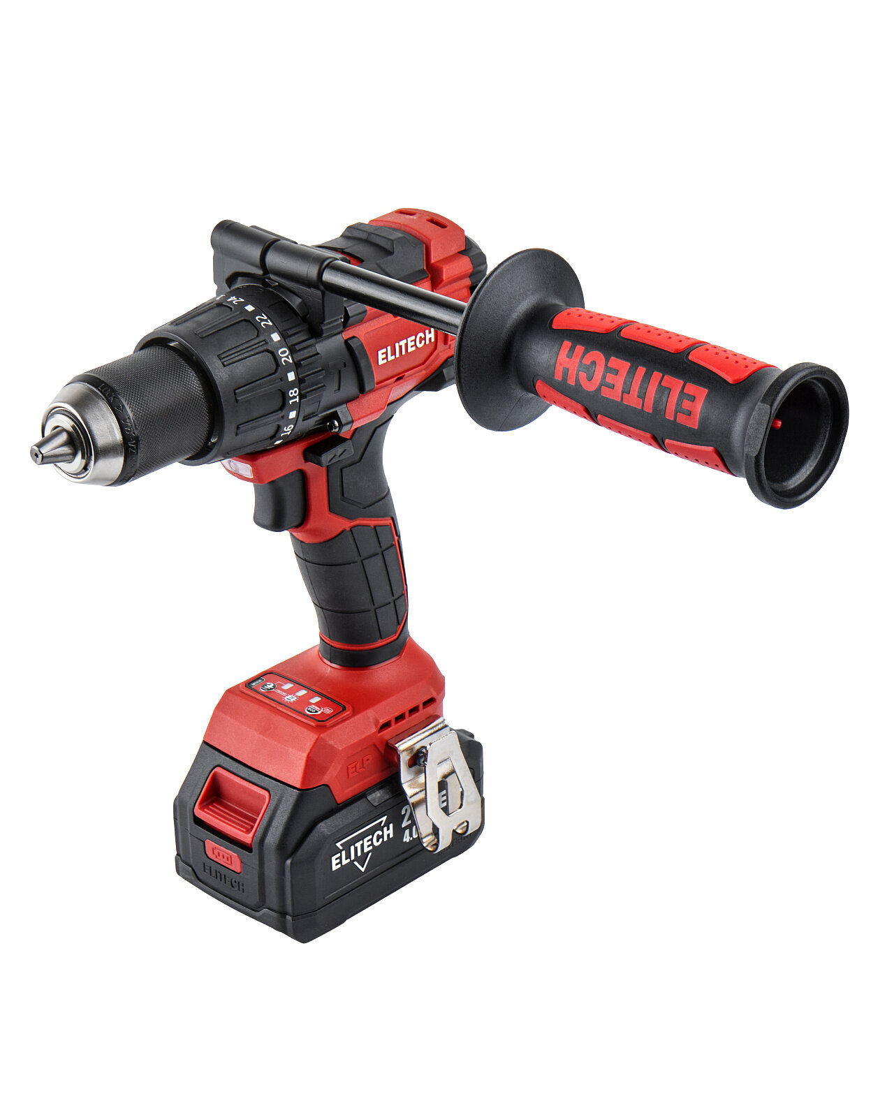 Аккумуляторная ударная дрель-шуруповерт ELITECH ДА 21УБЛ2 (E2201.048.02)120НМ
