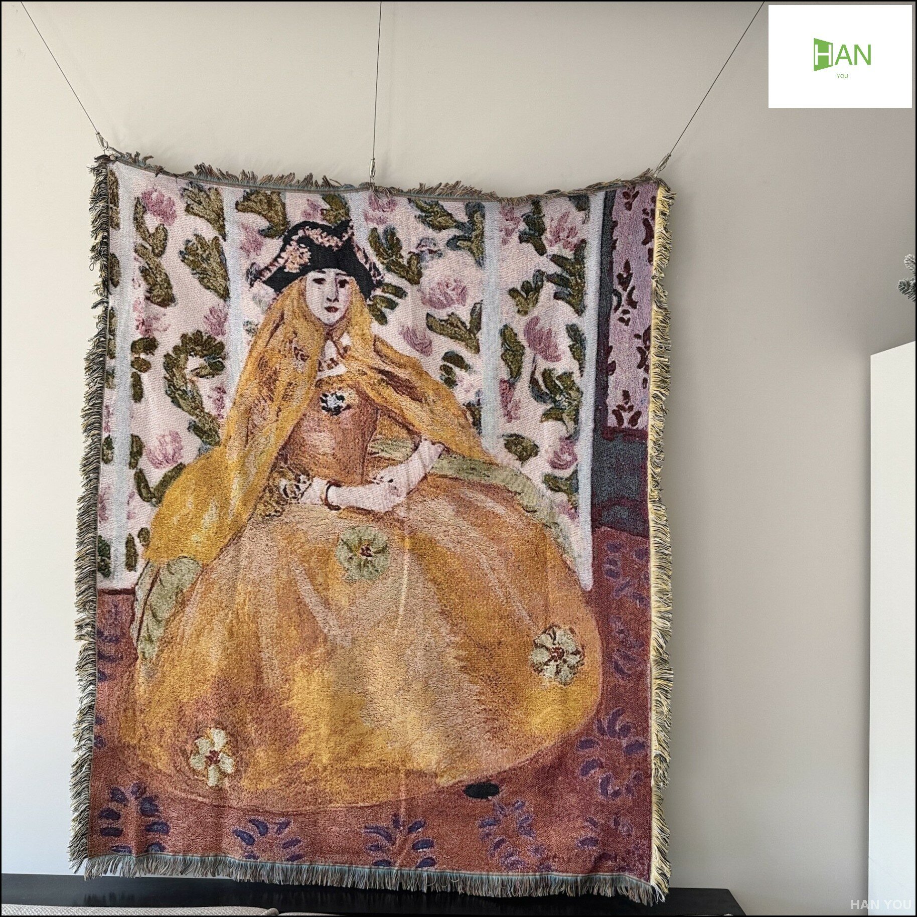 Эксклюзивное покрывалоплед 130x160 см для дивана и отдыха, гобеленовое одеяло