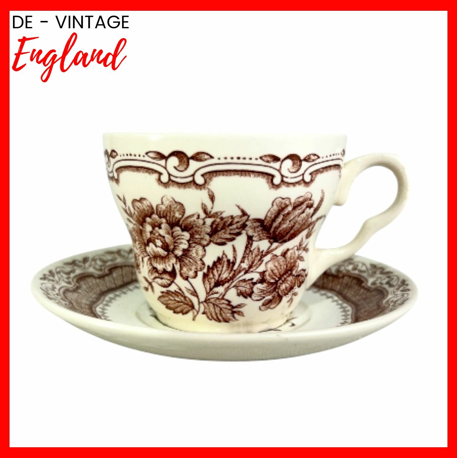 Чайная пара, English Ironstone, винтаж. Англия