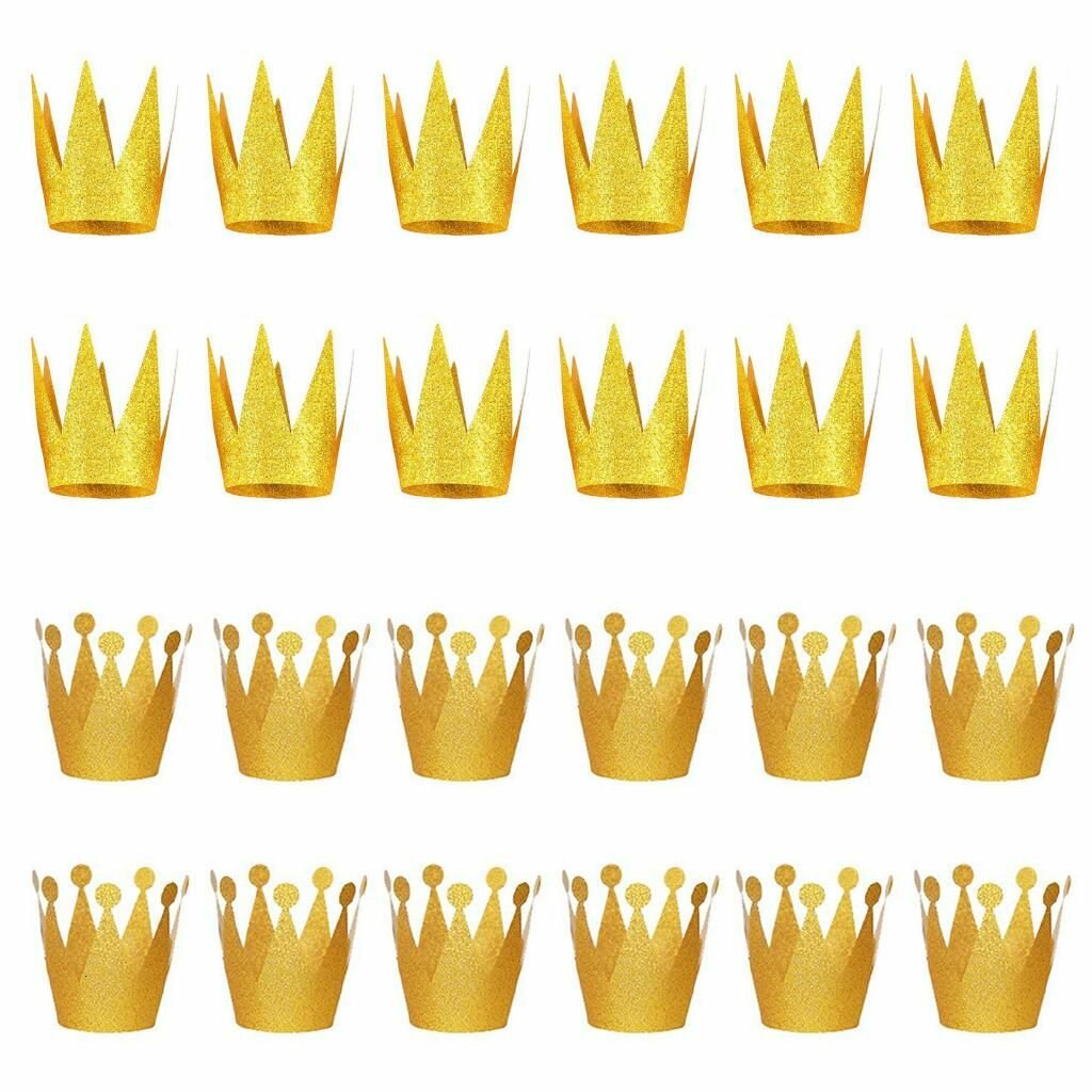 Детская праздничная корона, - Золотой ПВХ