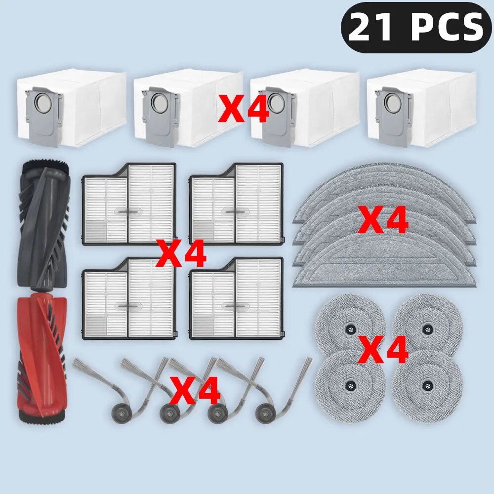 Комплект фильтров и щеток Roborock Saros 10/S9 MaxV Ultra, Серый, Set U