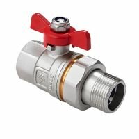 Кран шаровой с американкой полнопроходной (бабочка) MVI Premium 1 1/4"