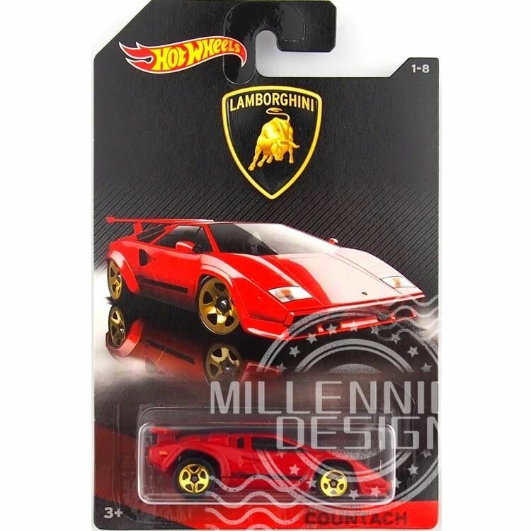 Hot Wheels Игрушечный автомобиль Lamborghini, 1:64, металлический(Ламборджини COUNTACH)