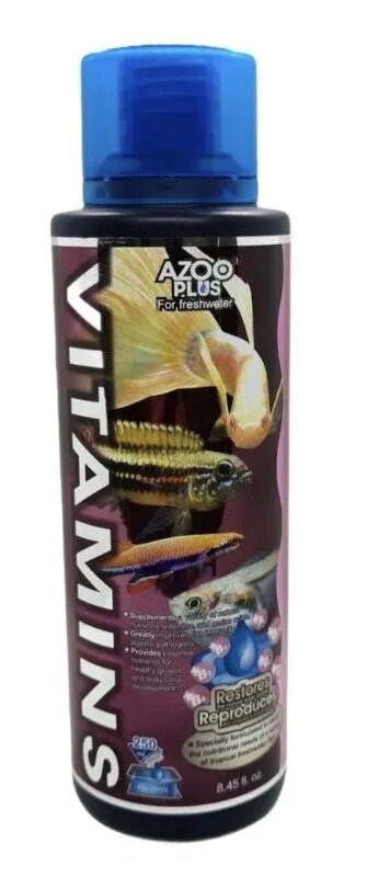 Кондиционер AZOO PLUS "Витамины для рыб"250 мл.