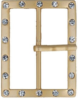 GB 1136 Micron пряжка со стразами 37 x 28 мм №11 матовое золото для обуви и сумок