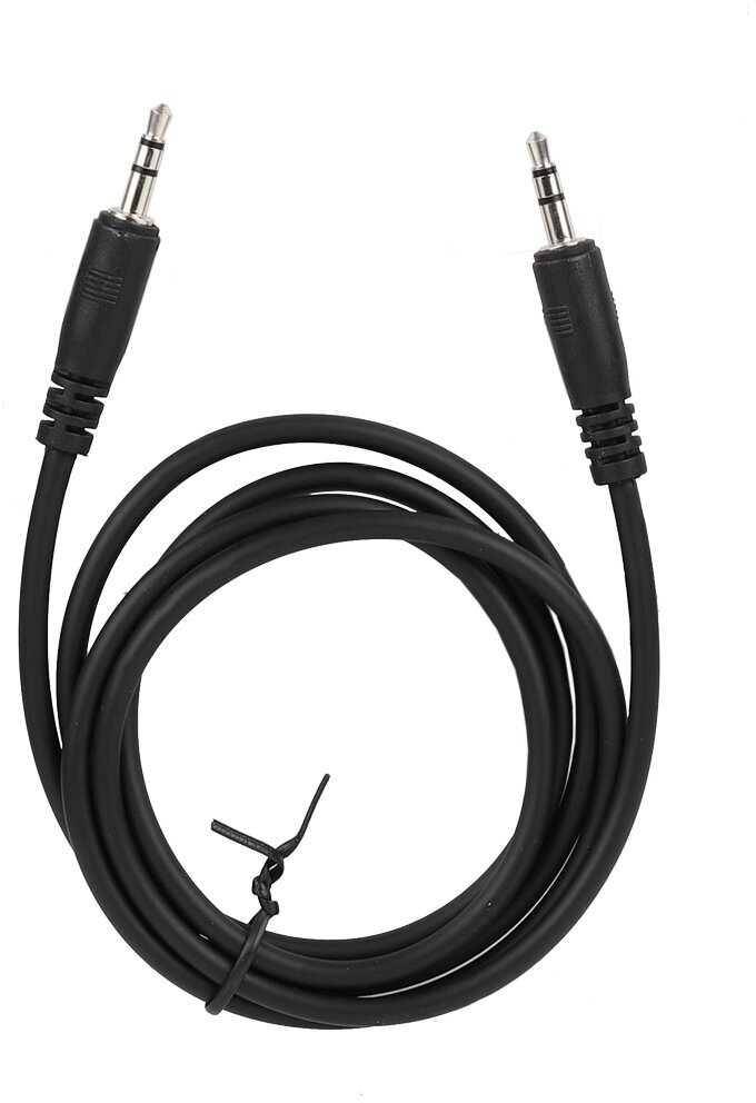 Кабель с разъемом AUX, 3.5mm 1 м Черный