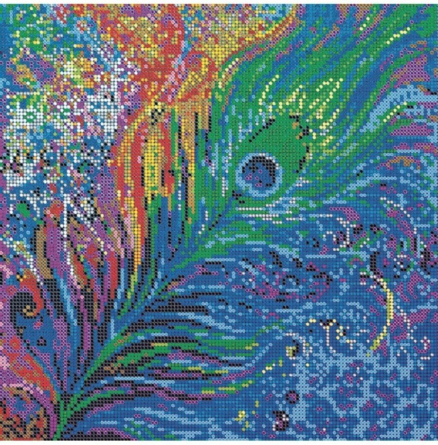 Алмазная мозаика набор полная выкладка Перо павлина