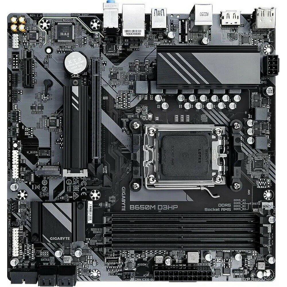 Материнская плата Gigabyte B650M D3HP, AM5, AMD B650, Micro-ATX, OEM (B650M D3HP)