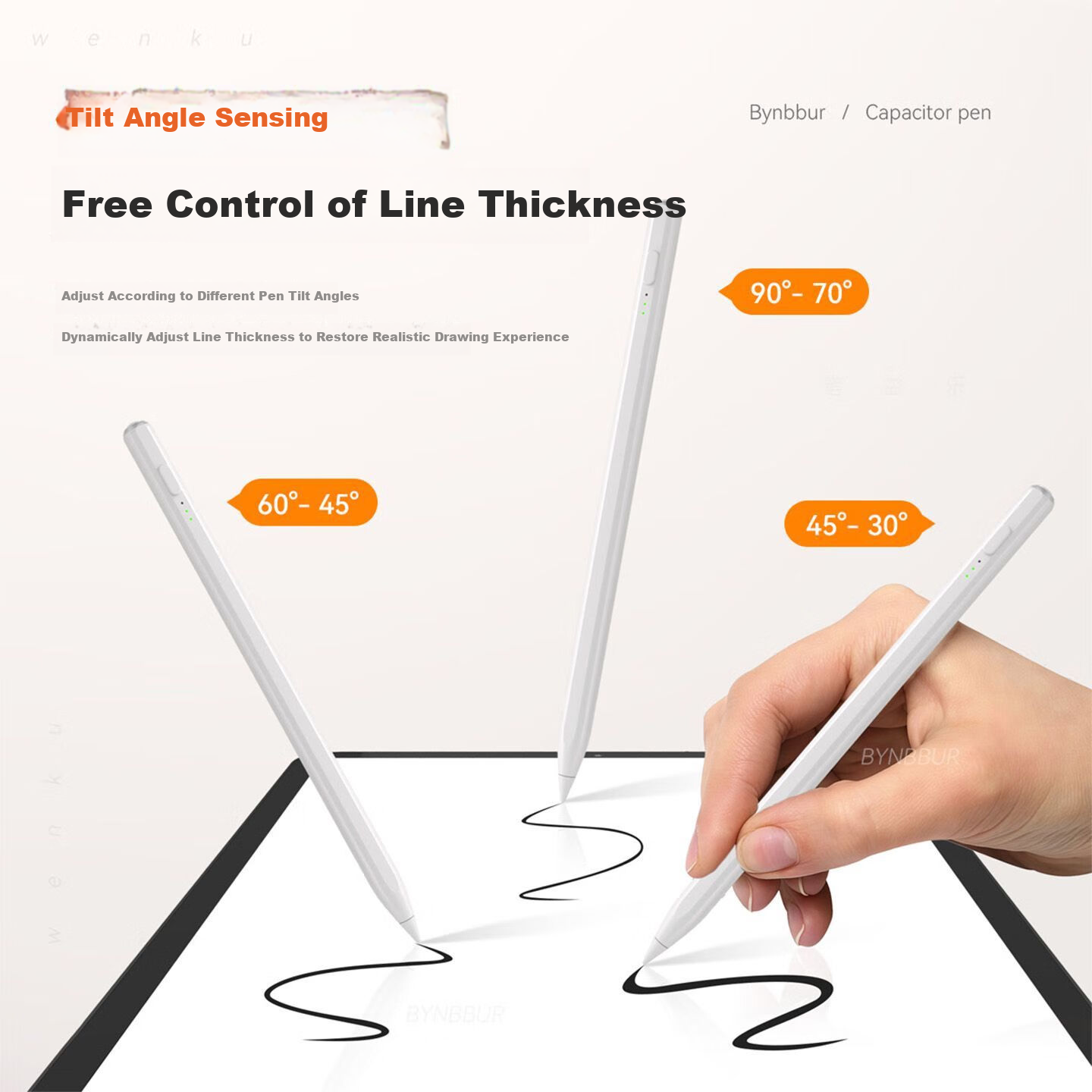 Gnoson емкостная стилус-ручка для iPad Apple Pencil с быстрой зарядкой Type-C совместимость с iPad Pro Air 11-дюймовыми