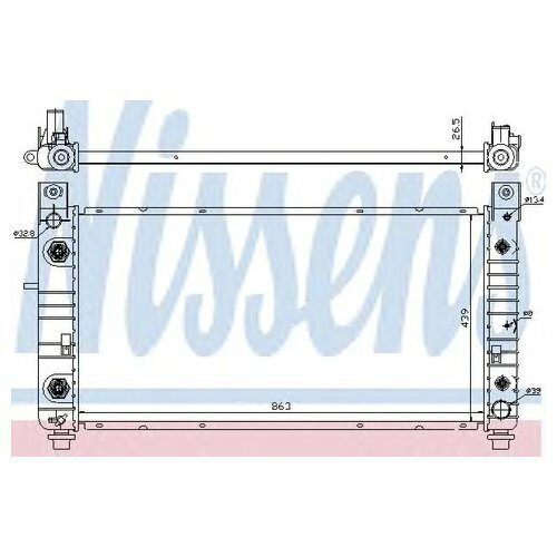 Основной радиатор (двигателя) Nissens 69091 для Cadillac Escalade; Chevrolet Avalanche, Silverado, Tahoe