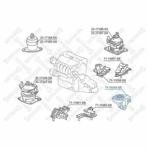 Опора КПП Stellox 7111059sx