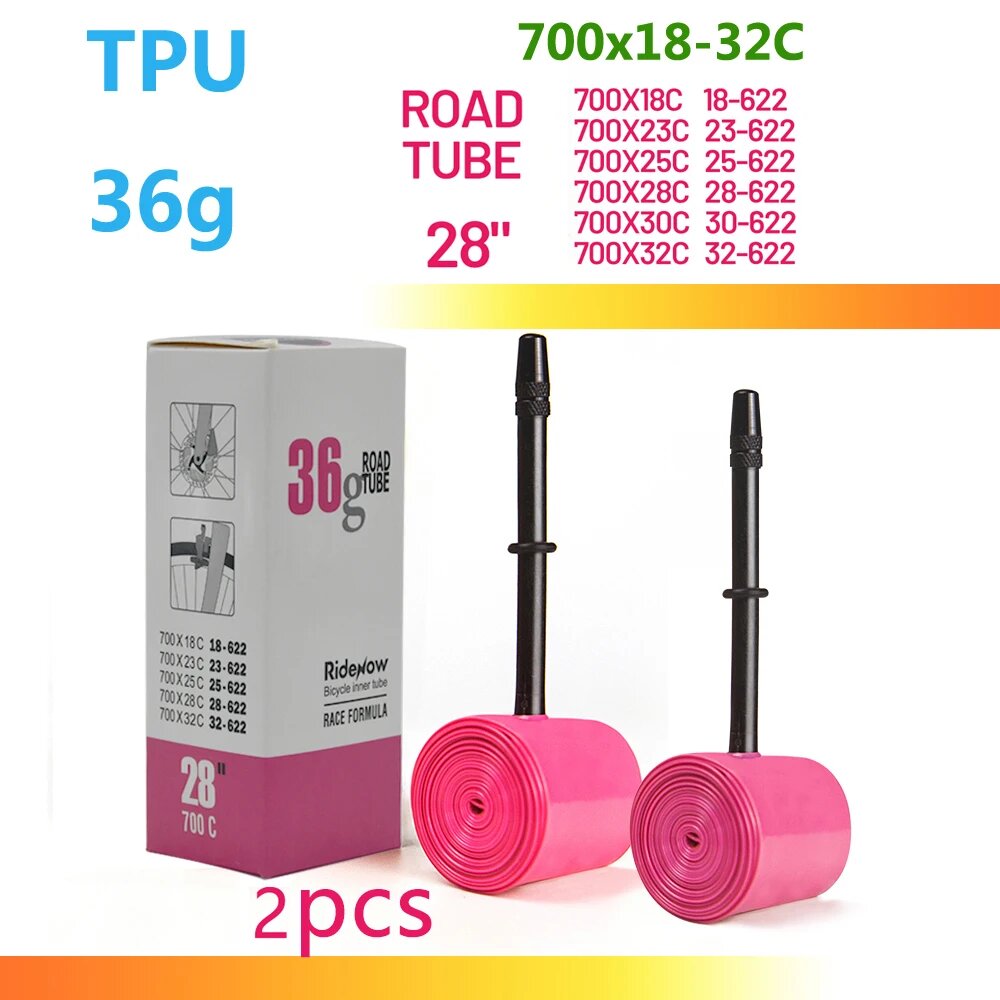 Камеры для шин RideNow ТПУ 700x25C 36g 700x18-32C 2pc, 85mm