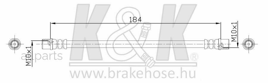 K&K FT4775 Шланг тормозной VOLKSWAGEN Passat Variant (3B5) 2.5 TDI 07.98-.