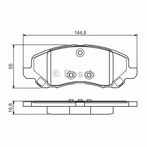 Комплект передних тормозных колодок Bosch 0986495170