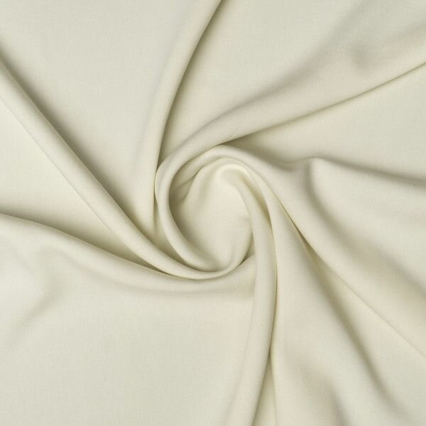 Ткань костюмная Ткани-100, 90% вискоза, 10% нейлон, белая, гладкая, матовая, 1.4х5 м