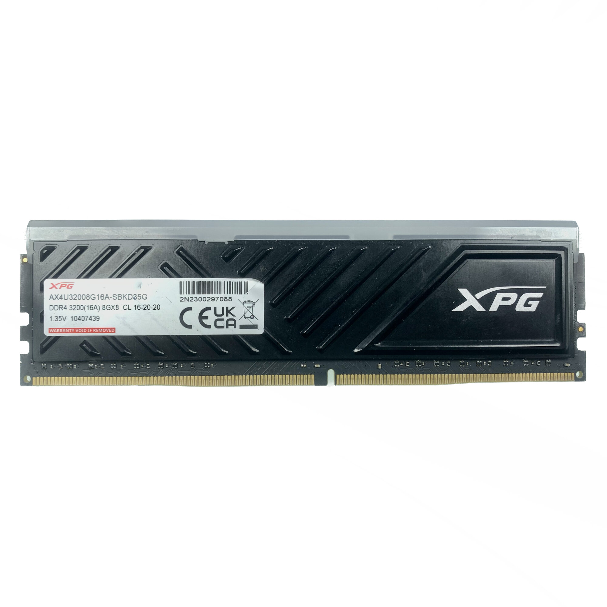 Модуль памяти ADATA DIMM DDR4 1x8GB 3200hz RGB Black (AX4U32008G16A-SBKD35G)