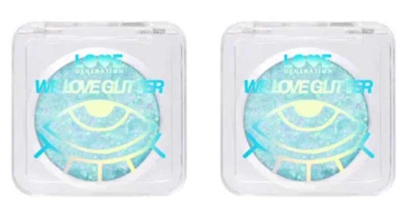 Глиттер для лица Love Generation We love glitter, тон 06 серебристо-зеленый, 1,8 г, 2 шт