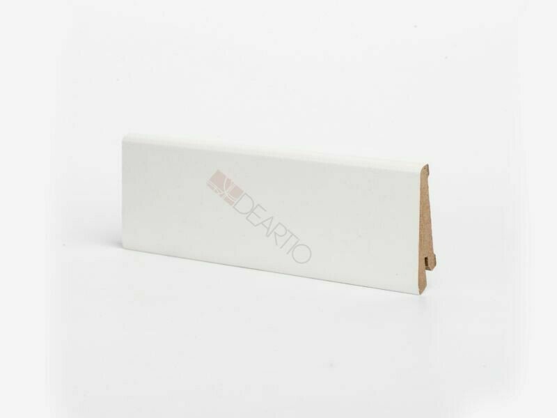 Плинтус Напольный МДФ Ликорн U101-60 Белый В60хТ16хД2050 мм DeArtio.