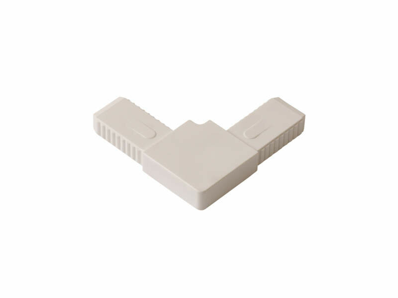 Соединительный уголок ABS цельнолитой мс-база белый, 20 шт