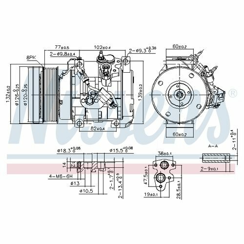 Компрессор кондиционера Nissens 890153 для Toyota Land Cruiser