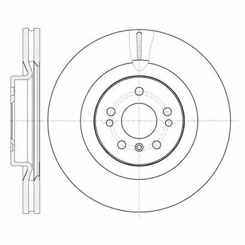Тормозной диск передний Remsa 6103010 для Mercedes GL-CLASS X164, M-CLASS W164, R-CLASS W251, V251