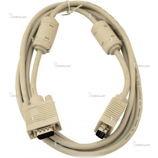 Кабель TV-COM VGA-VGA (15M-15M) 2 ферритовых фильтра, 3 метра (QCG120H-3M)