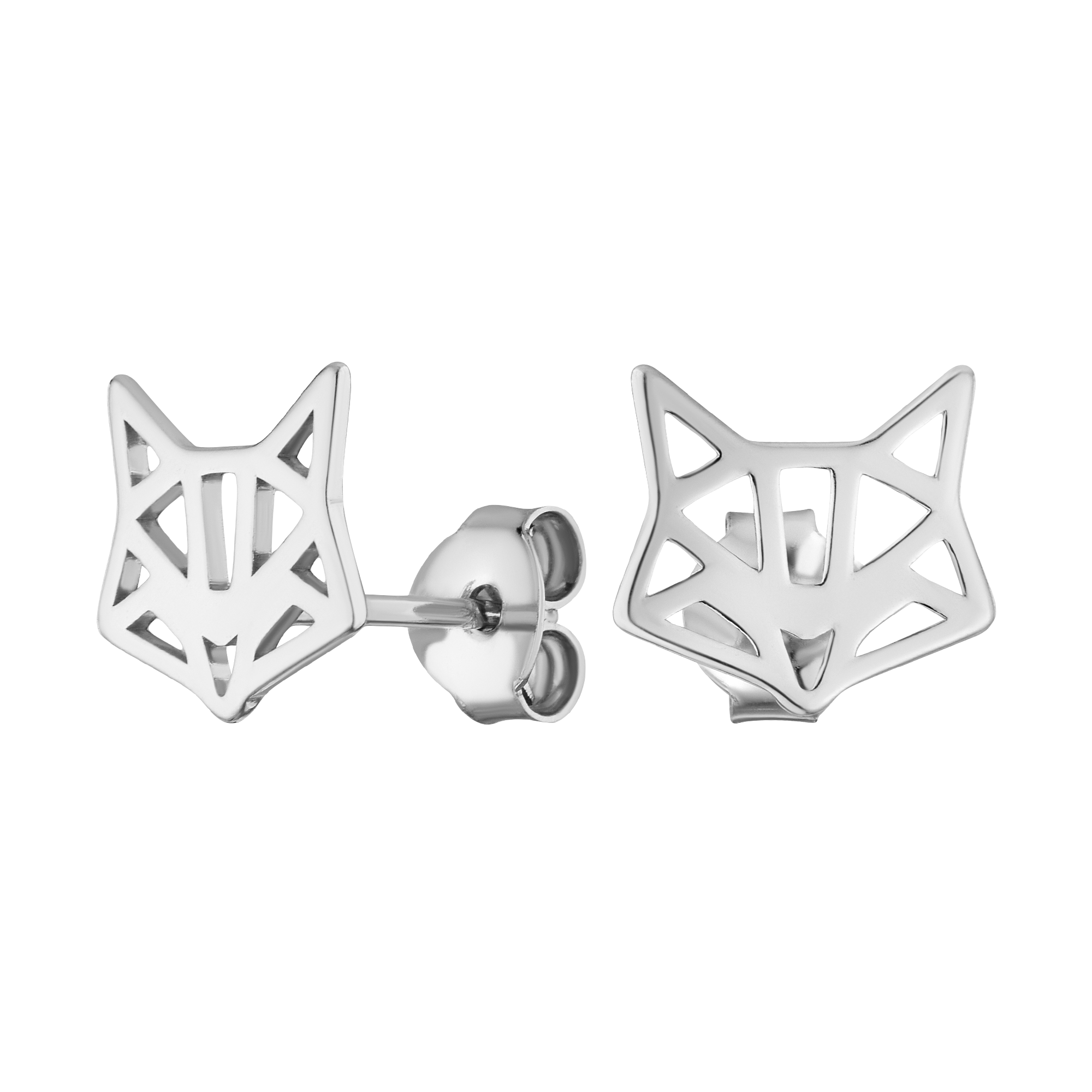 Серьги пусеты, серебро, 925 проба, родирование