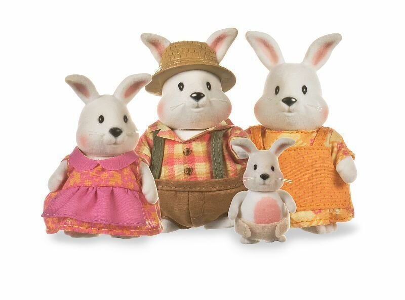 Игровой набор Li'l Woodzeez Семья кроликов; 4 шт