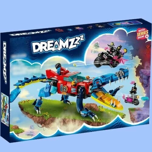 Конструктор Дримс Автомобиль-крокодил, 494 детали, совместим с DREAMZzz 71458