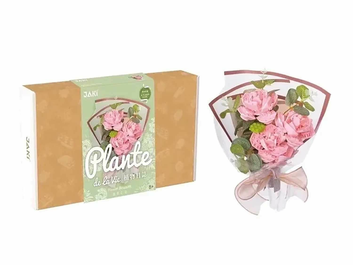 Конструктор Jaki "Розовый букет" JK2687, светящийся, 234 детали