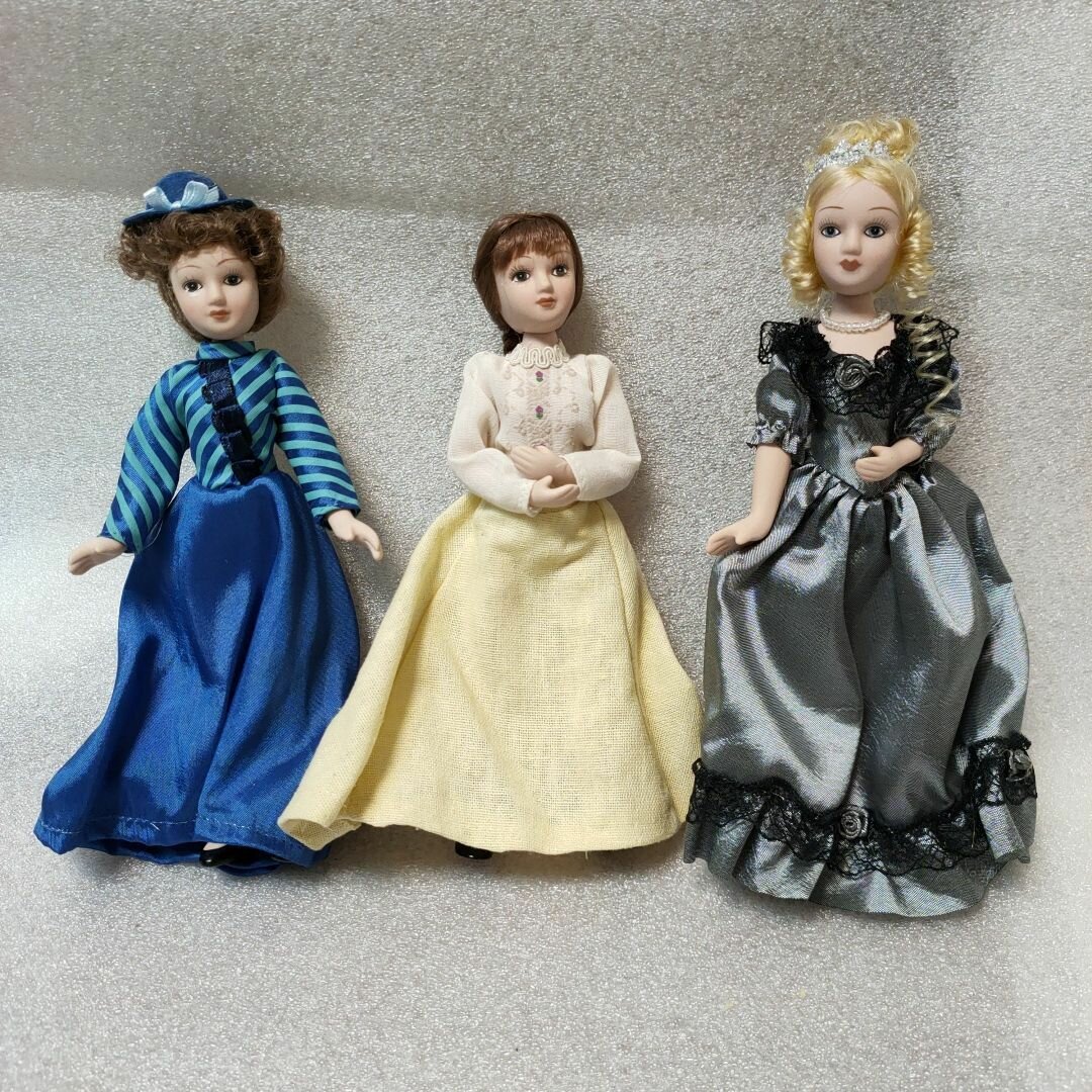 Куклы фарфоровые Деагостини Дамы эпохи Журналы № 10, 41, 56 набор