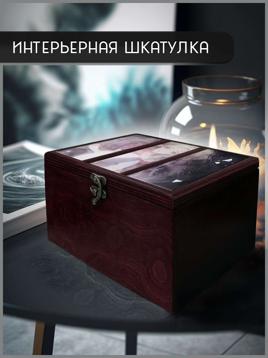 Шкатулка интерьерная вишня "Тройная" для украшений универсальная 22x17x12 см Аниме Angel Egg (Яицо ангела, Меланхолия, Мамору Осии, Ноев ковчег) - 942