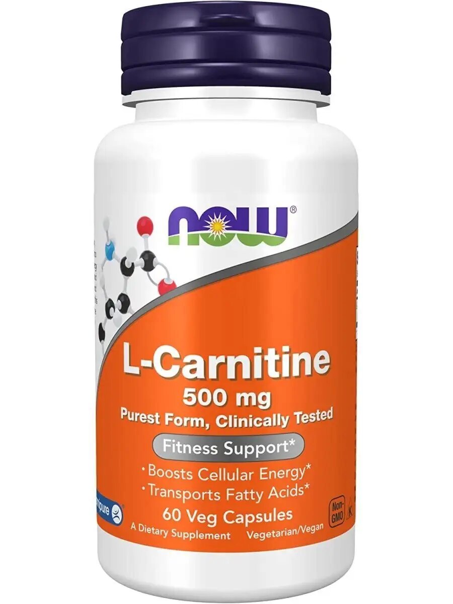 NOW L-Carnitine 500 mg 60 vcaps