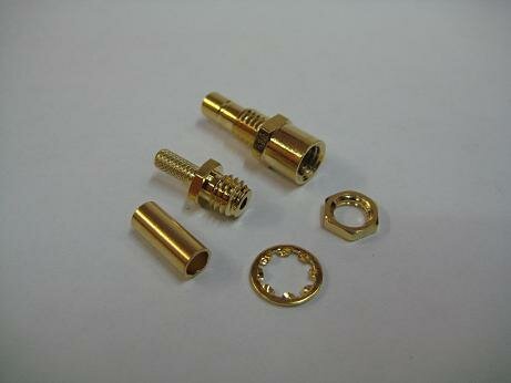 Разъем высокочастотный S1-231L (10 шт), розетка (гнездо) SMB приборная обжимная на кабель RG-174, RG-316