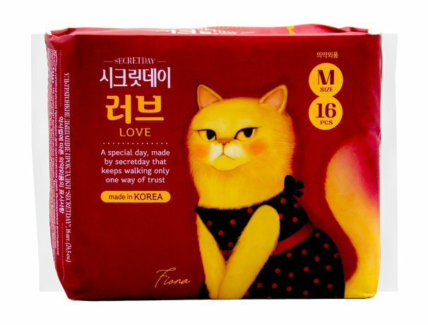 SecretDay Love M Дыщащие хлопковые гигиенические прокладки 100мл