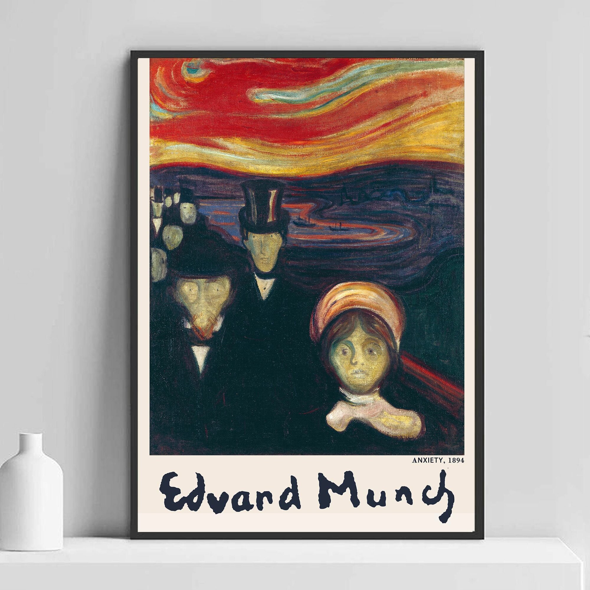 Постер Эдвард Мунк "Тревога", без рамы, размер А2
