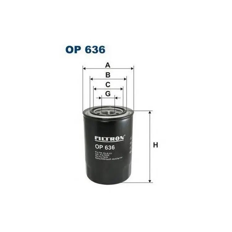 Фильтр масляный MITSUBISHI FILTRON - OP636