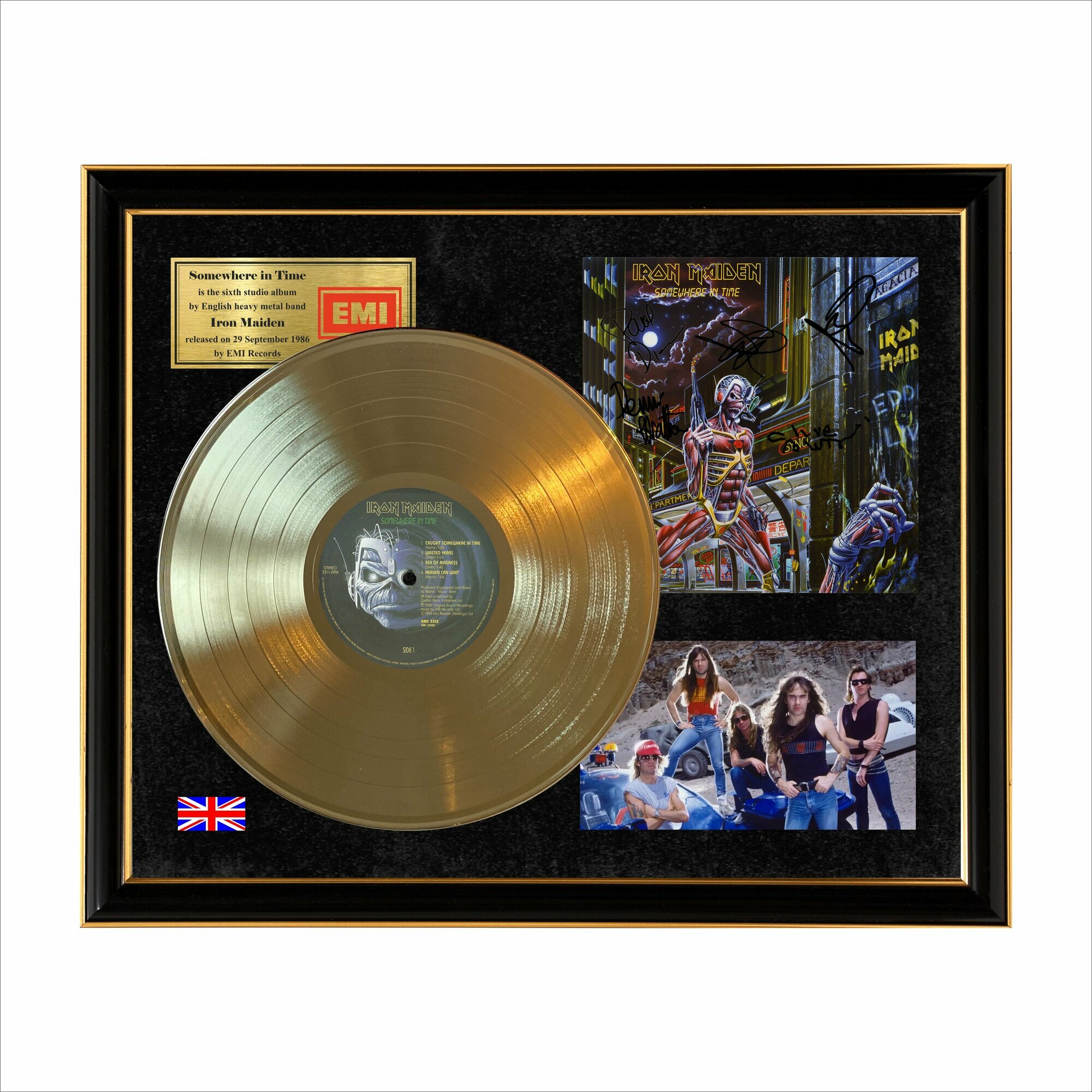 Картина в рамке с пластинкой Iron Maiden
