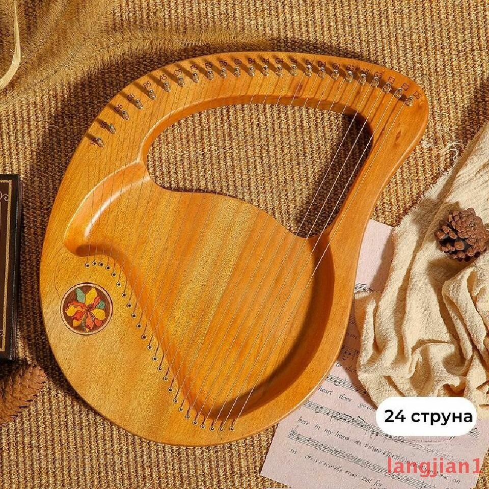 Ключ C, 24-струнная деревянная лира, арфа YL
