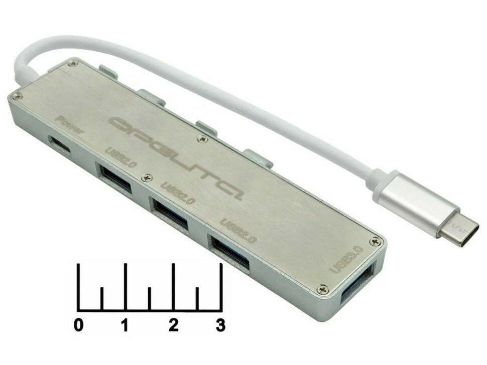 USB Hub 4 port + Type C гнездо (Type C штекер) OT-PCR20