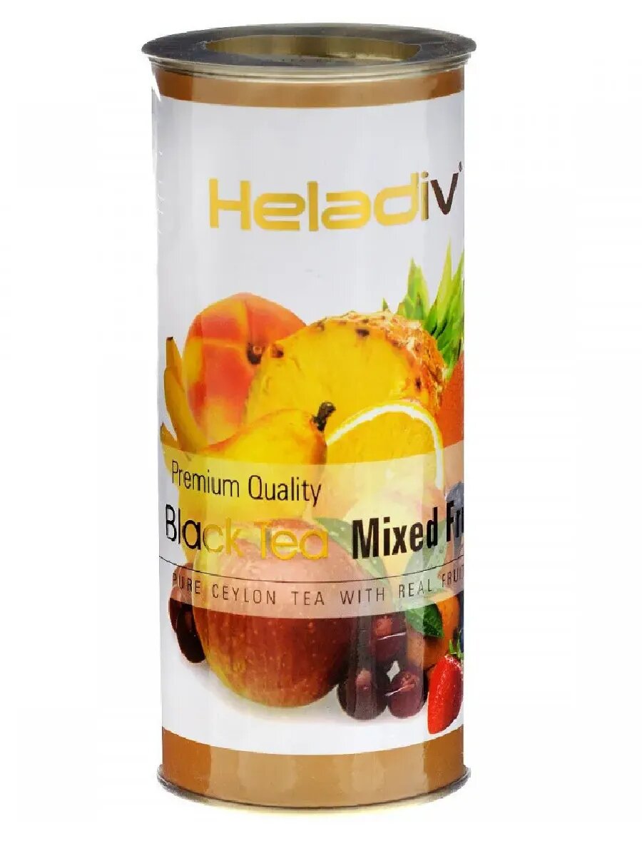 Чай Heladiv Фруктовый Микс, листовой, черный, 100г