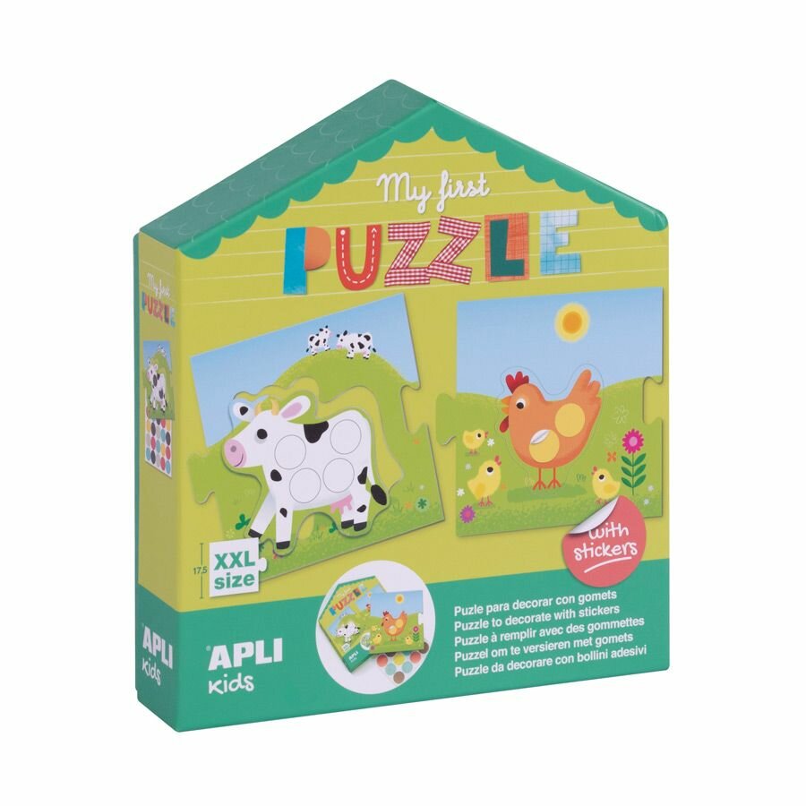 Пазлы с наклейками Мои первые пазлы испания Apli kids