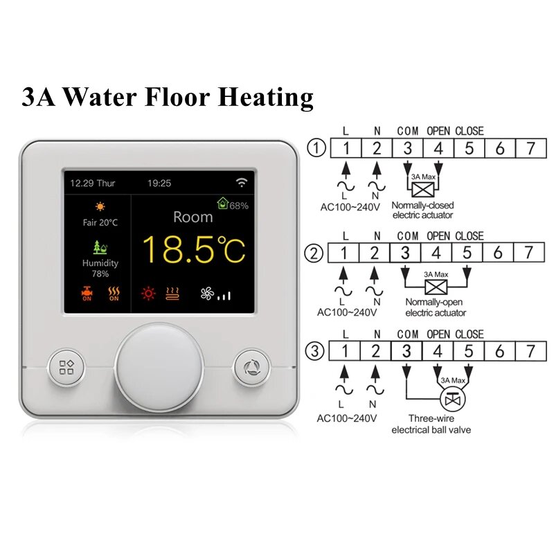 Smart WiFi Термостат для теплых полов 220V Water.White