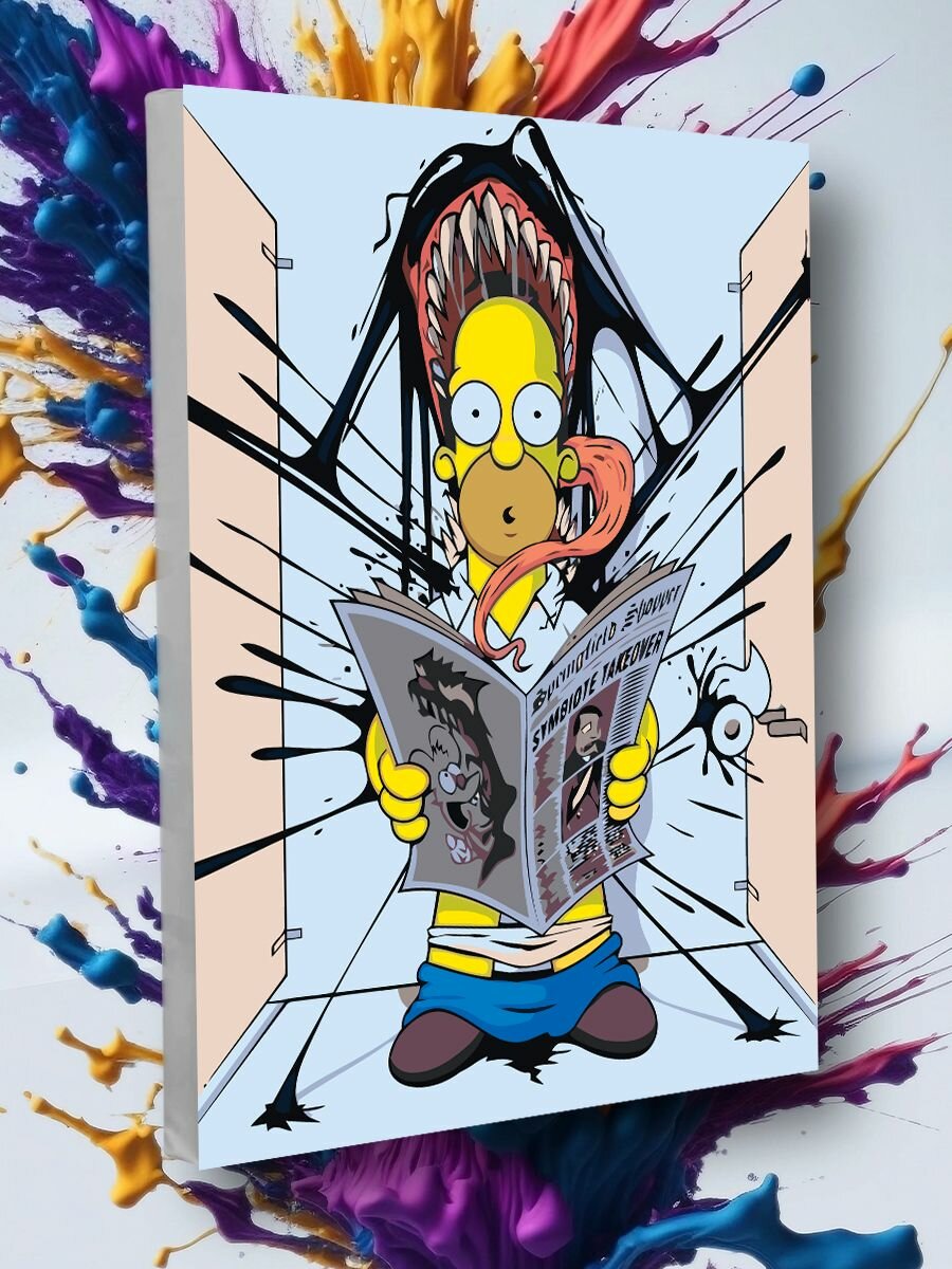 Картина по номерам Гомер Симпсон Веном 40*50