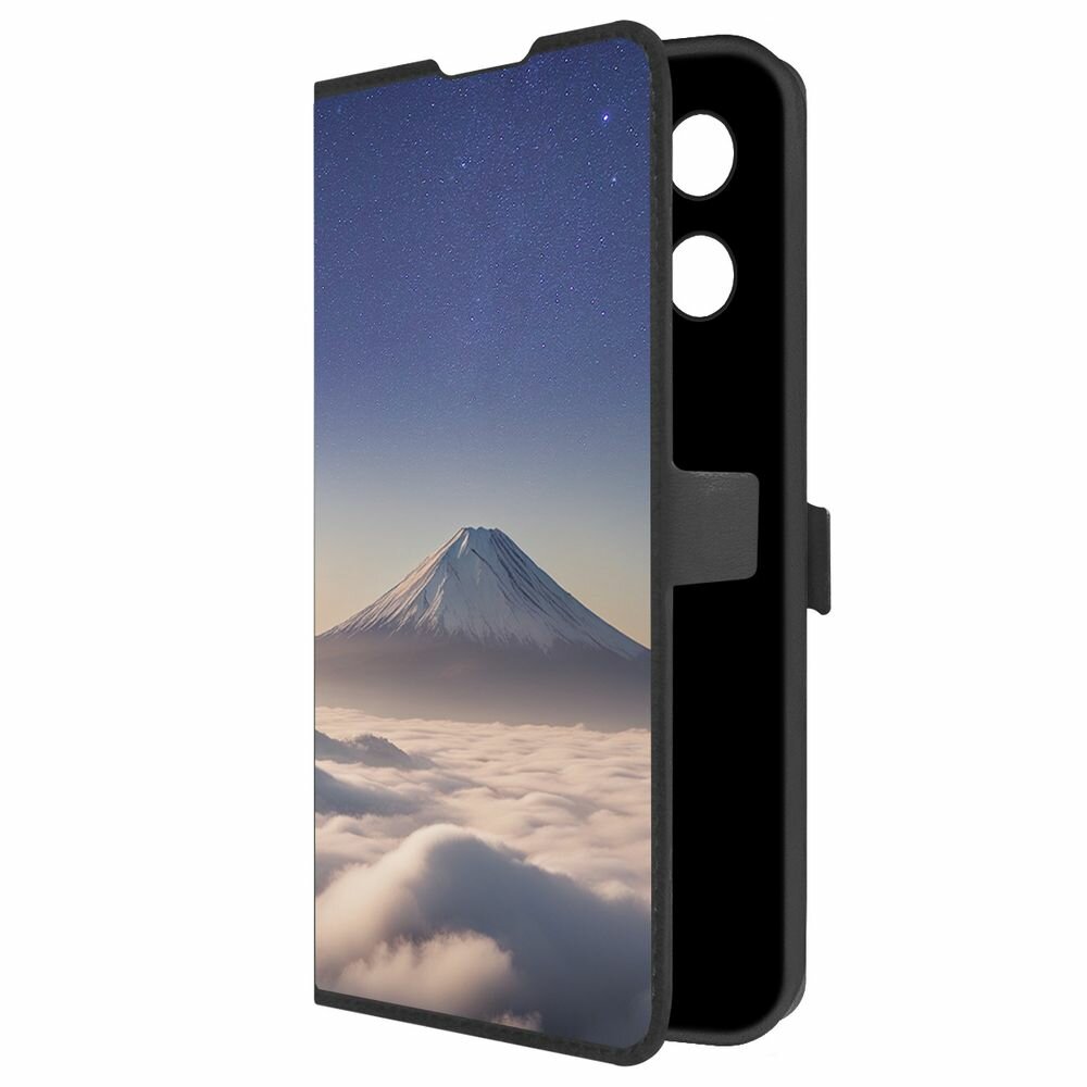 Чехол-книжка Krutoff Eco Book для TECNO Camon 30S Pro Япония, Фудзияма (черный)