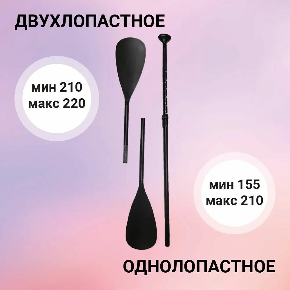 Одно- и двуглавое весло из стекловолокна
