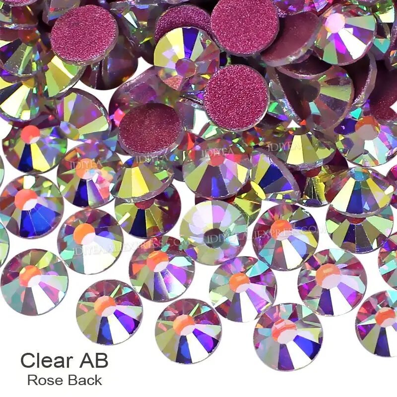 Стразы хрустальные Clear AB Rose Back SS20 1440pcs