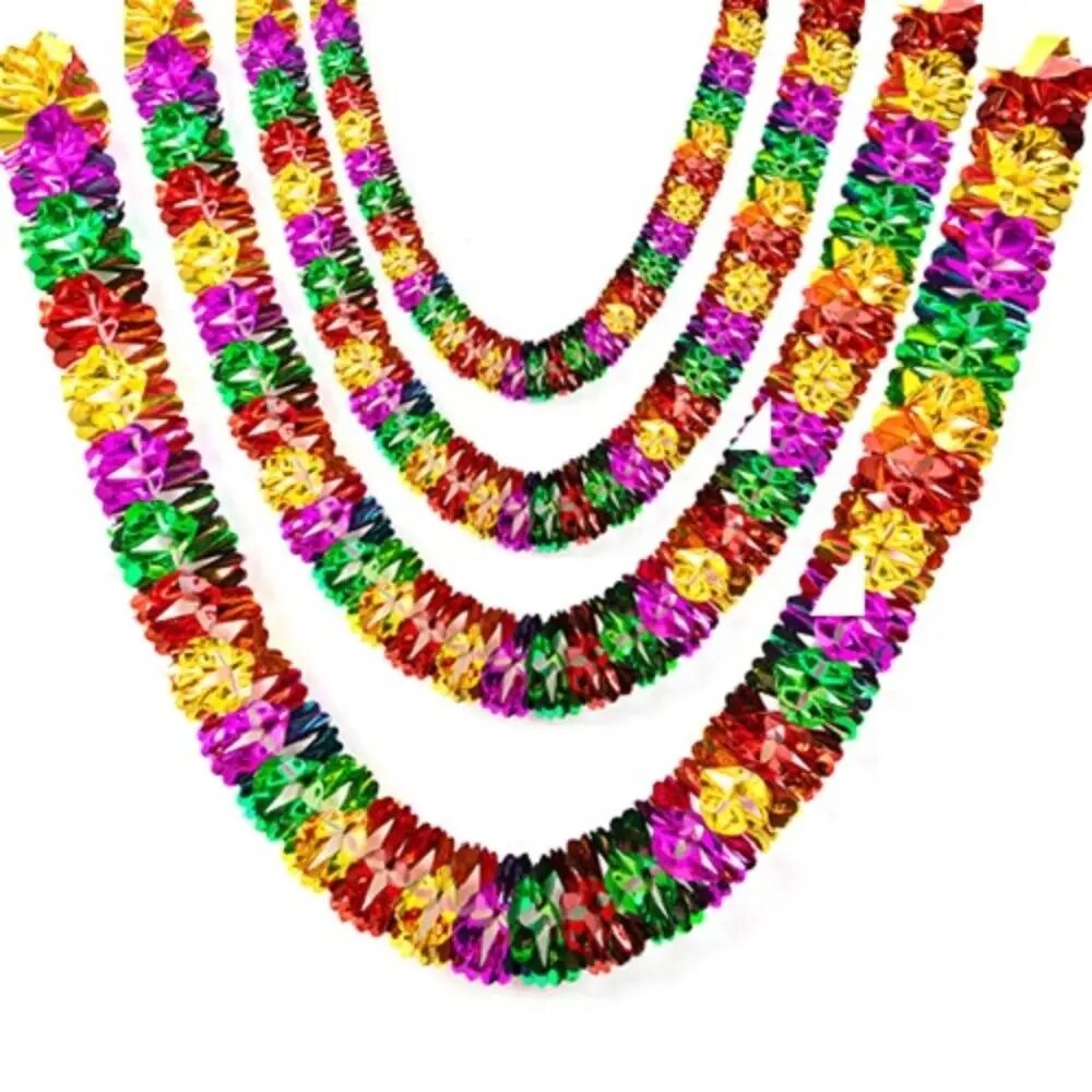 Гирлянда фольгированная, 4шт, 2м, круглая