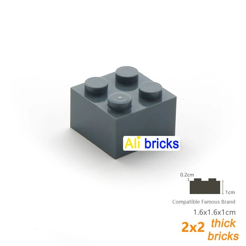 Белые блоки 2x2 для конструктора, 15 шт — фото 1